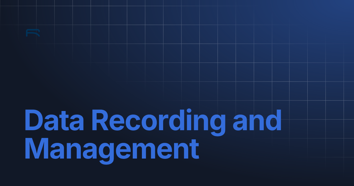 Data Recording and Management | Robota | Documentation