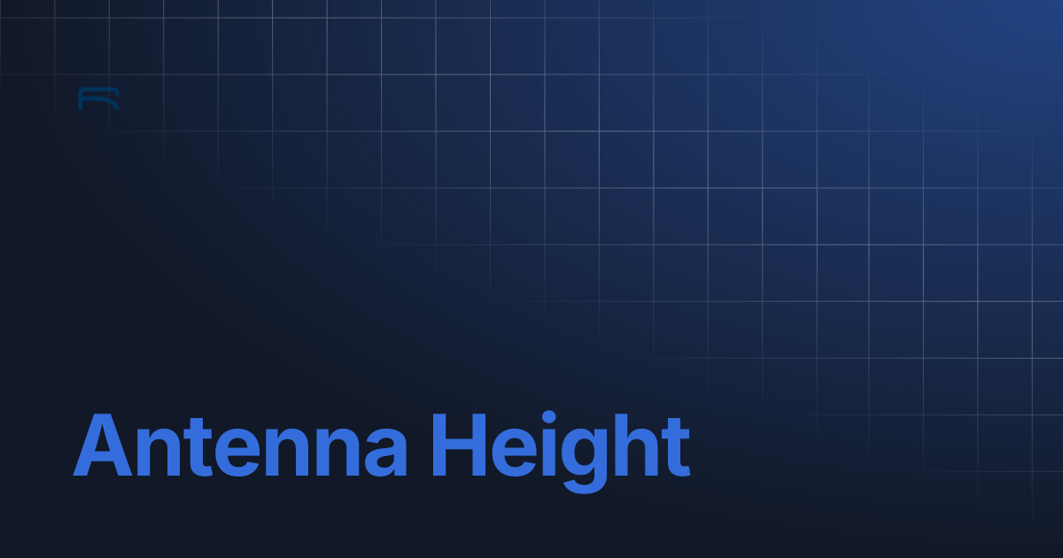 Antenna Height | Robota | Documentation