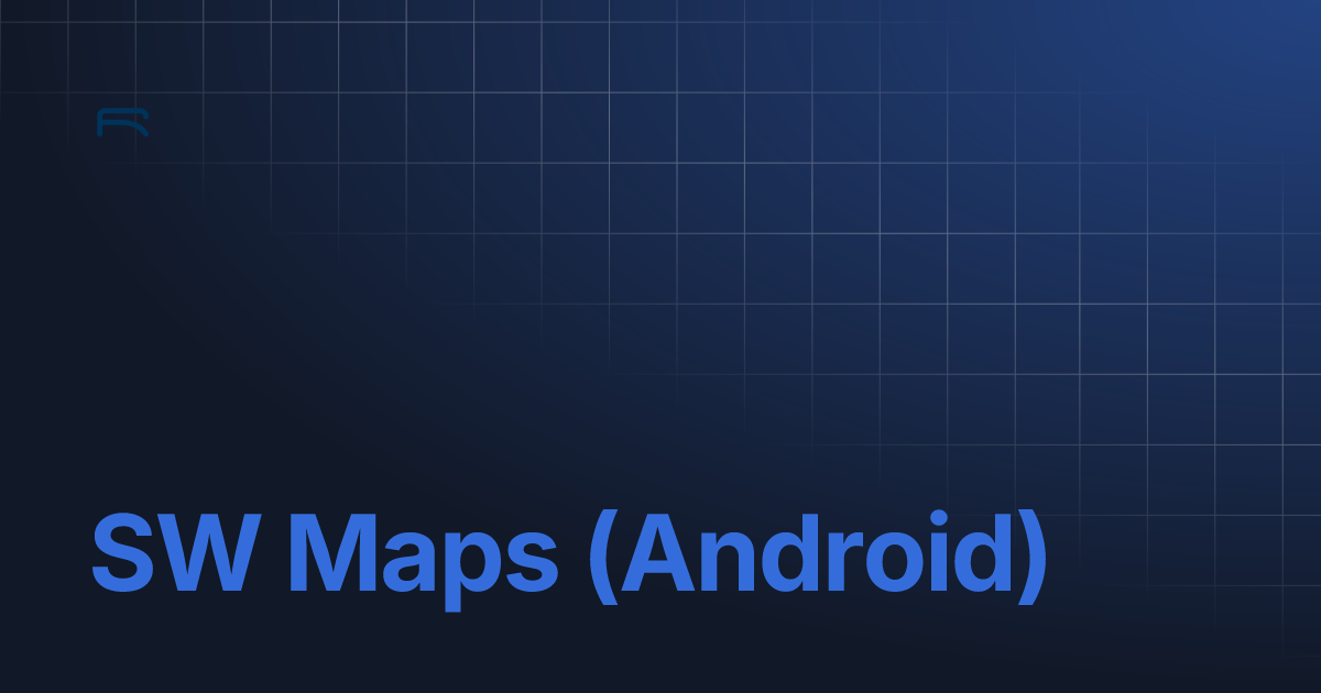 SW Maps (Android) | Robota | Documentation