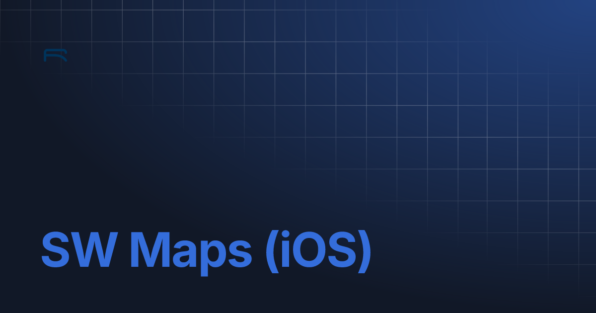 SW Maps (iOS) | Robota | Documentation